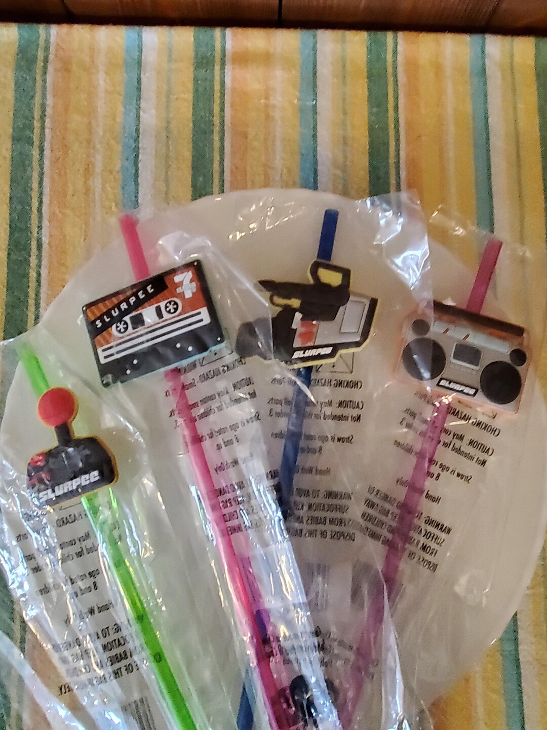 SET of 4 Vintage-new Slurpee 7 Eleven Collectible Straws Video Game ...
