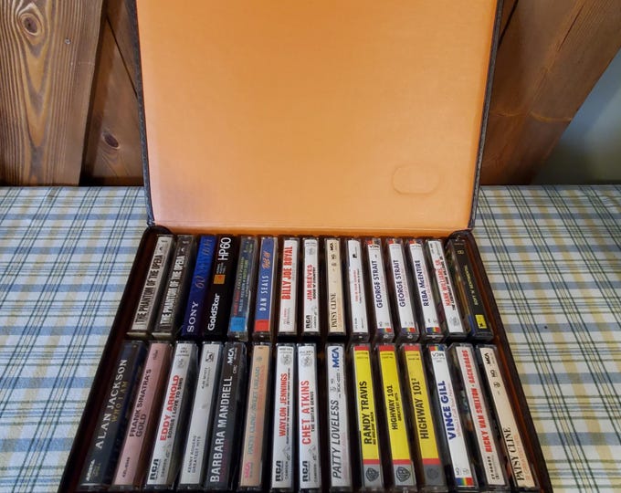 Vintage BMI Cassette Tape Storage Case With 30 Cassettes - Vintage ...