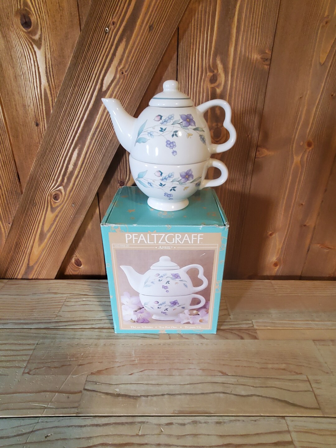 Vintage-new Pfaltzgraff April Teapot With Cup Pfaltzgraff April Tea for ...