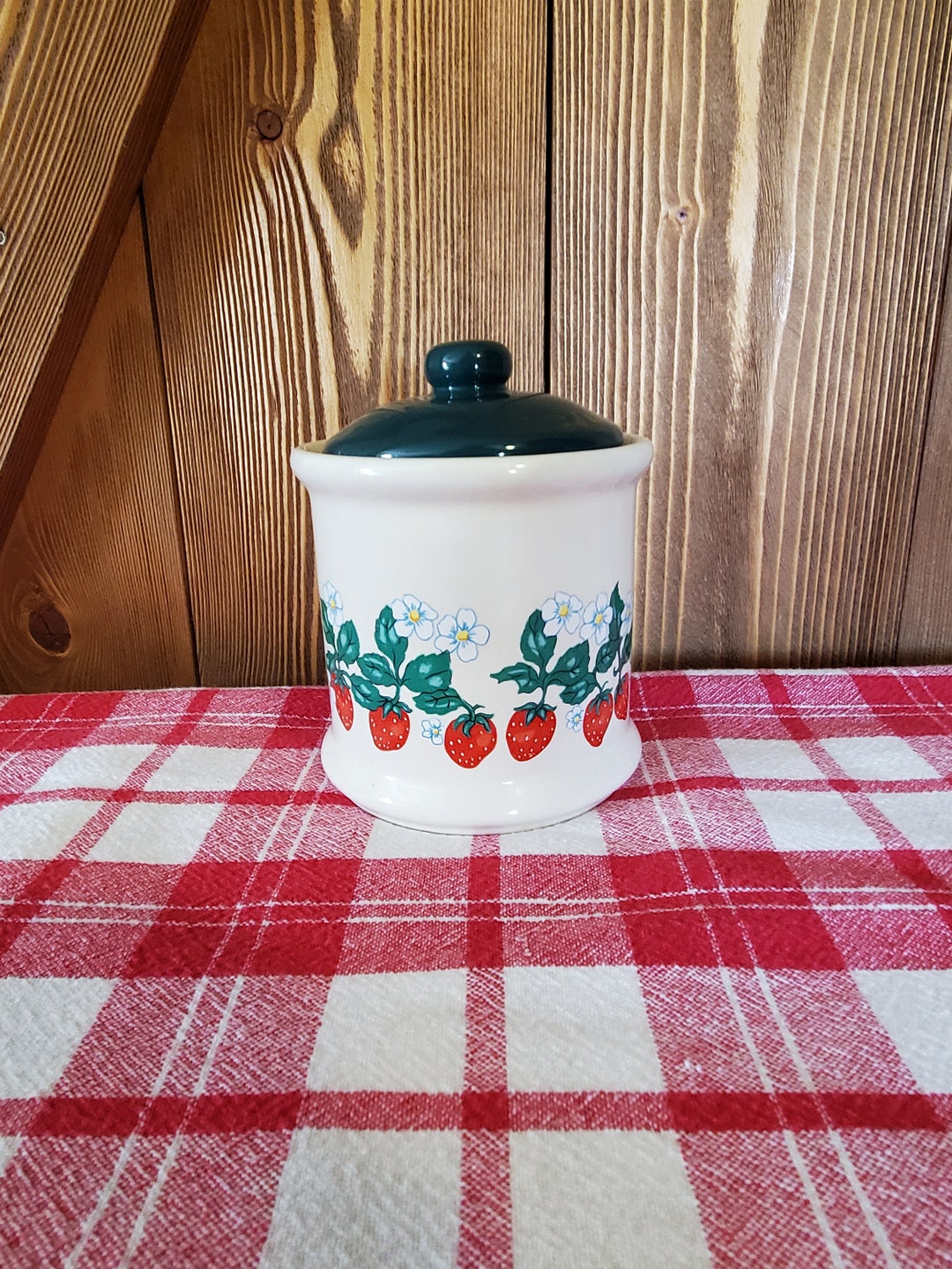 Tiny Vintage Strawberry Canister House of Lloyd Strawberry Canister - Etsy