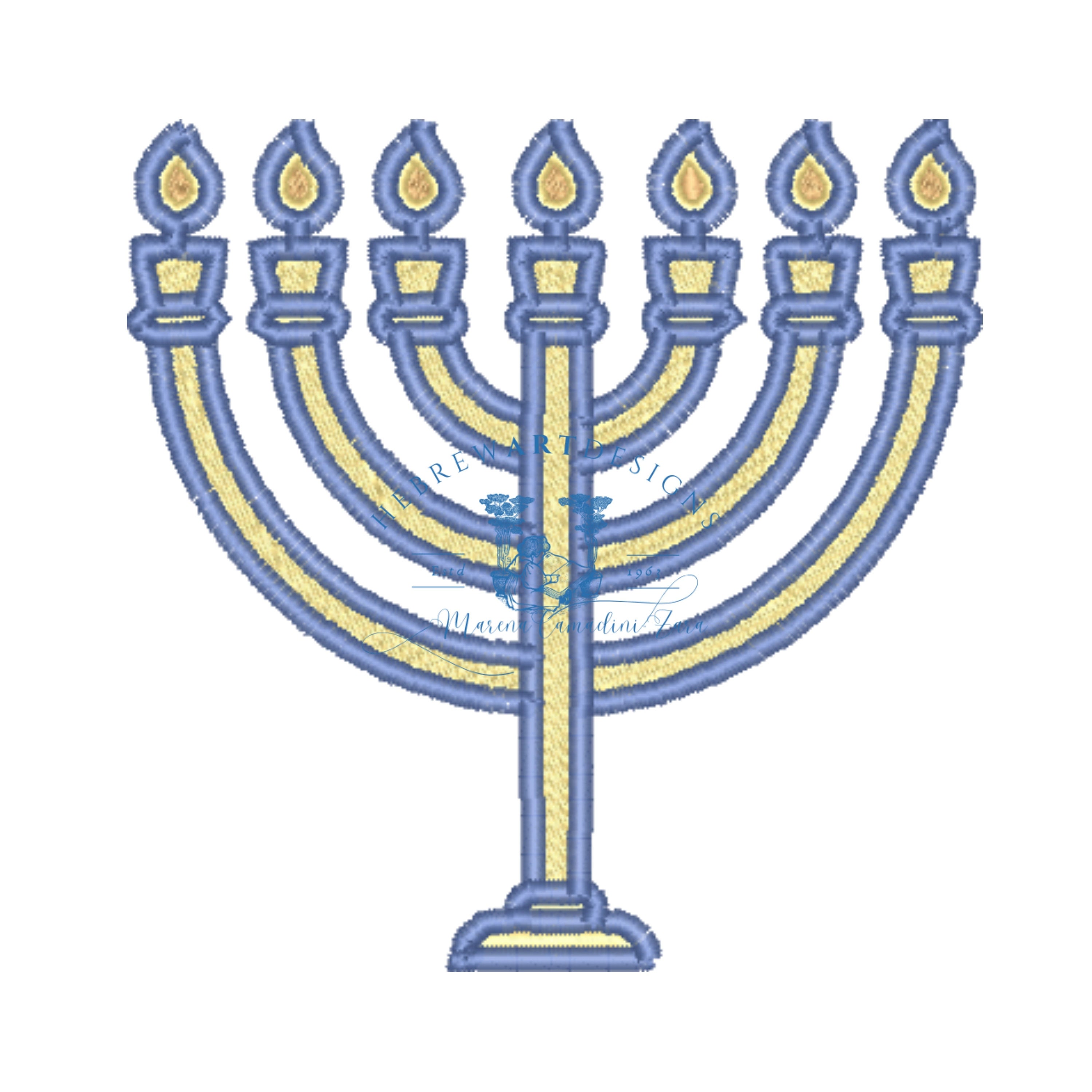Jewish Embroidery Design Menorah Embroidery File PES, Brother, Hus,sew8 ...