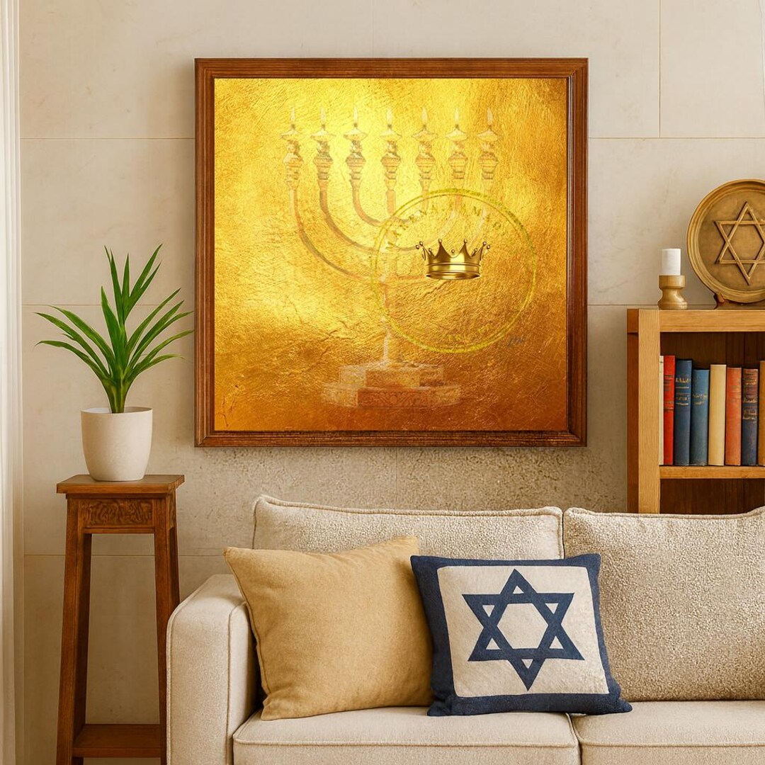 Jerusalem Temple Menorah Art Print: Jewish Wall Decor (digital Download ...