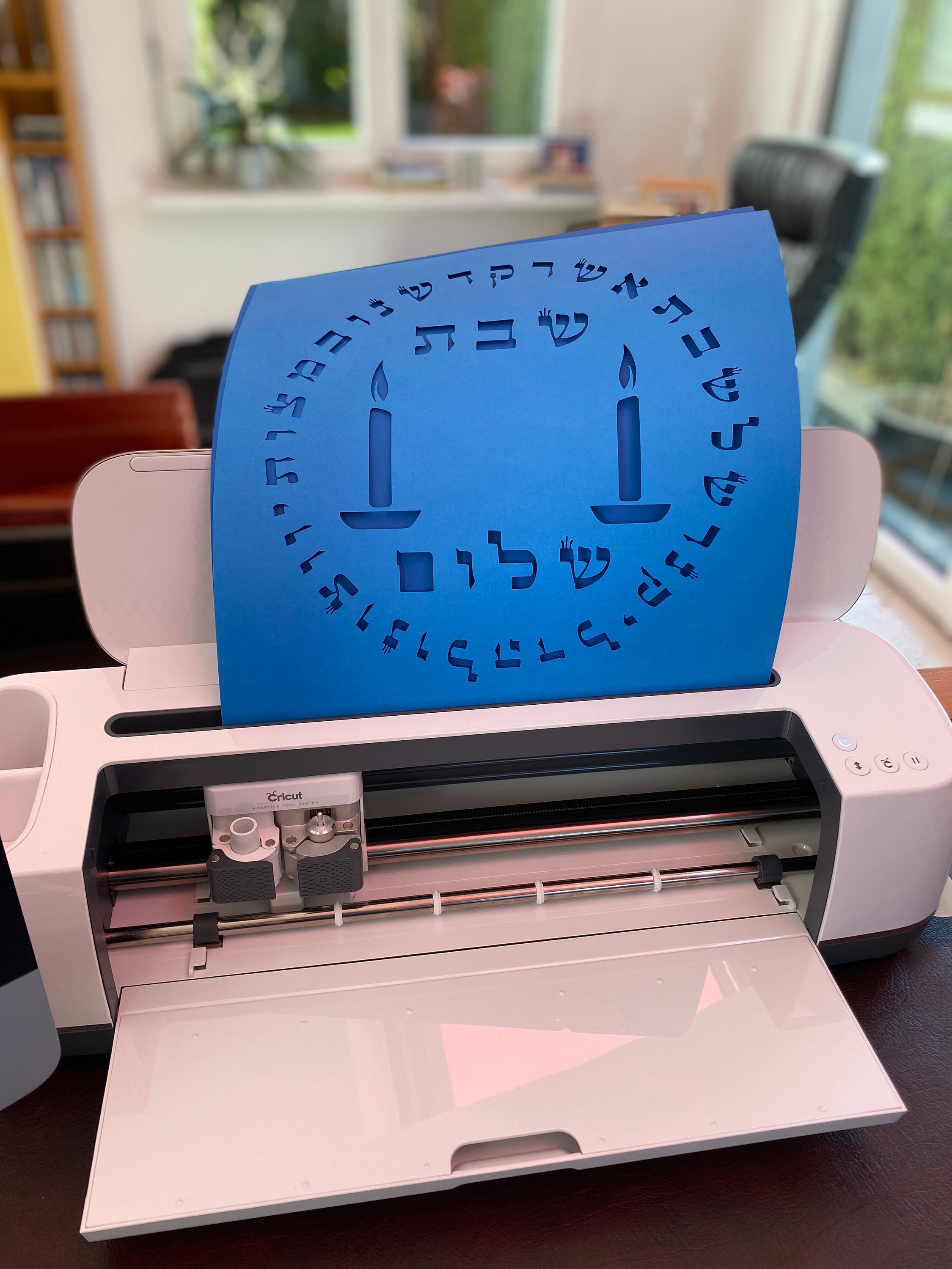 Shabbat Shalom, Blessing for Lightning Candles,hebrew Letters, SVG ...