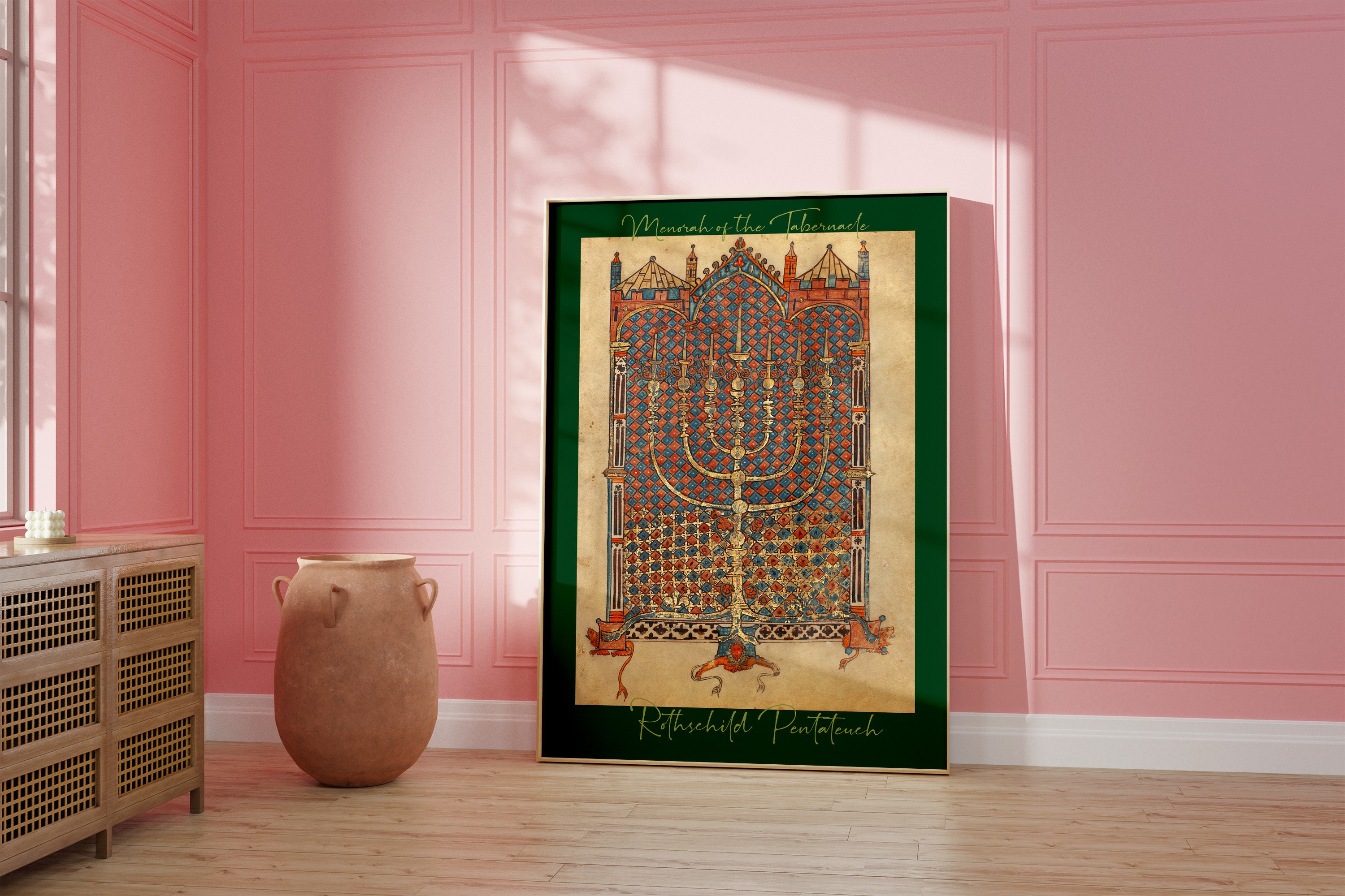 Rothschild Menorah, Jewish Printable,rebbe,rothschild,hebrew Israelite ...