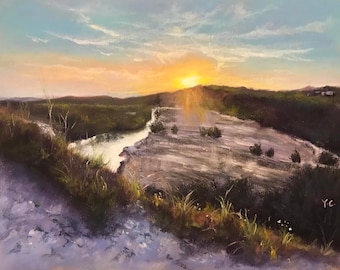 Texas Sunset Painting - Etsy