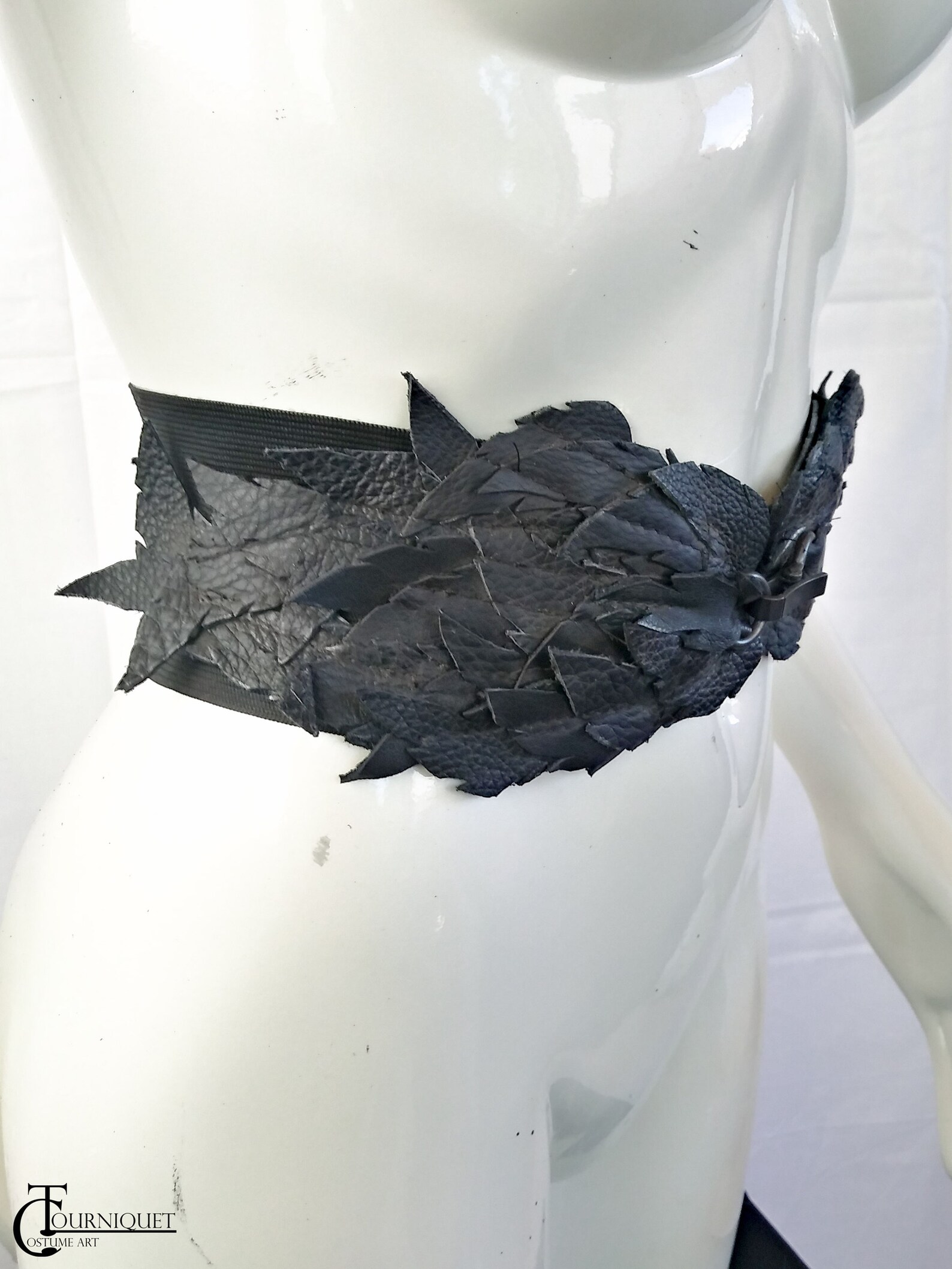 Belt Feathers Bodice Waist Belt Leather Black Gold Silver Fairy - Etsy