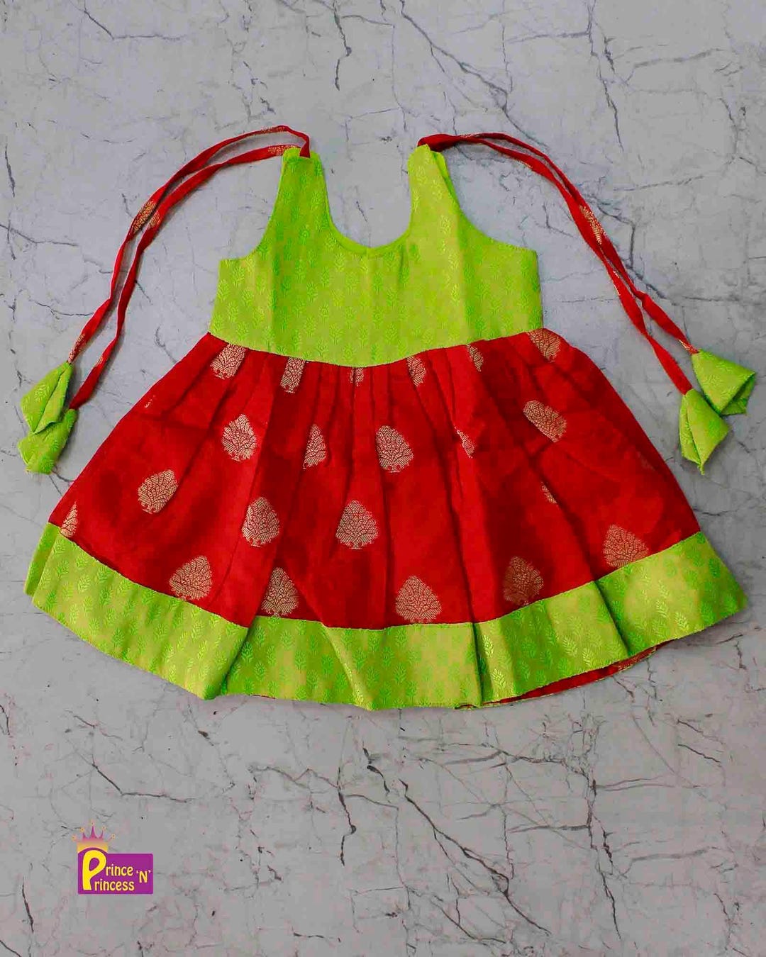 Girl Knot Frock Raw Silk Type Knot Frock. Festival Wear 0-24 Months - Etsy