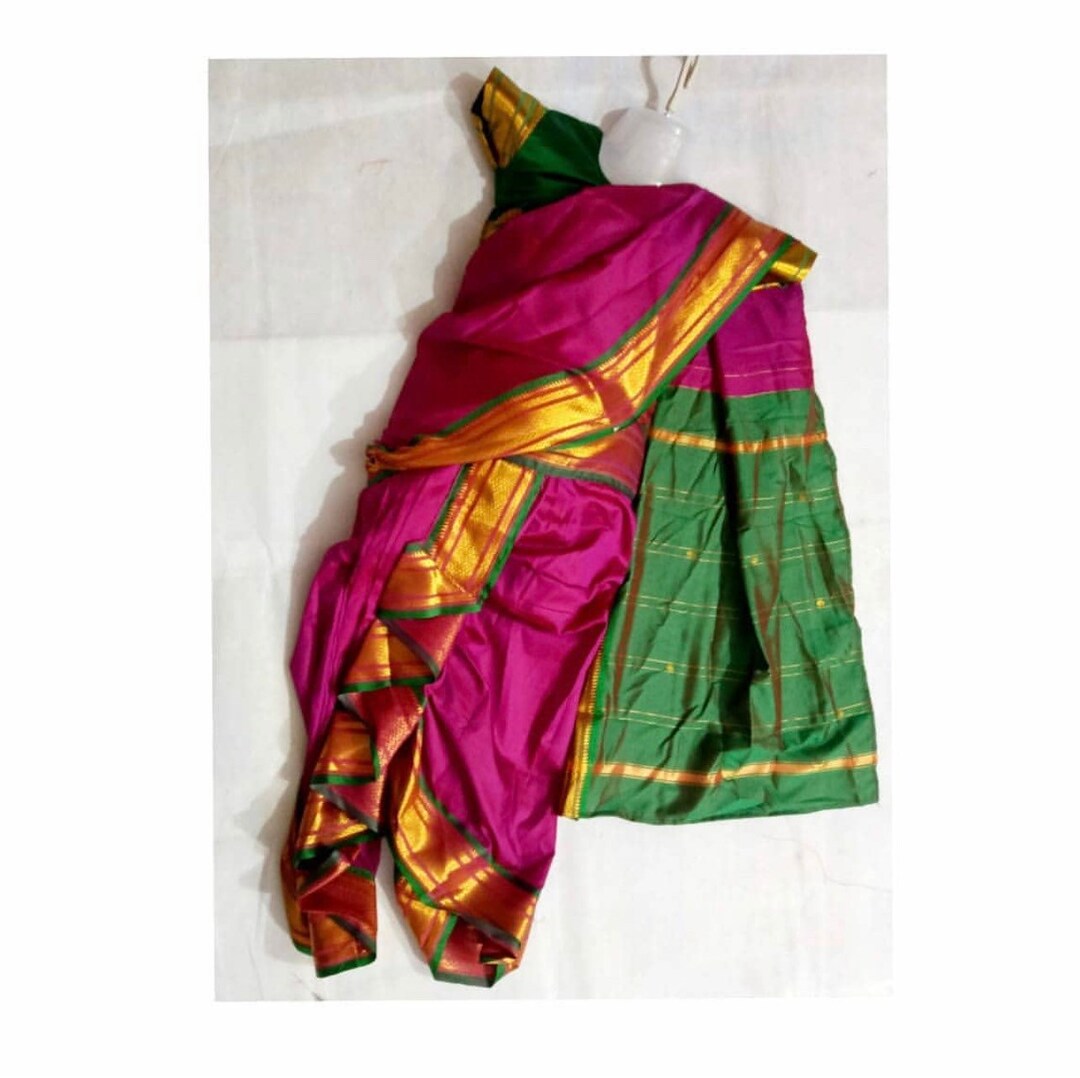 BABY GIRL SAREE | Saree for Kids | Ready Made Maharashtrian Kashta ...
