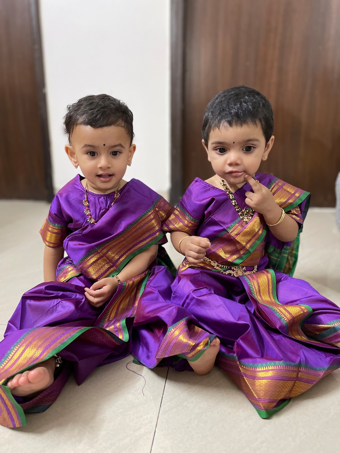 BABY GIRL SAREE | Saree for Kids | Ready Made Maharashtrian Kashta ...