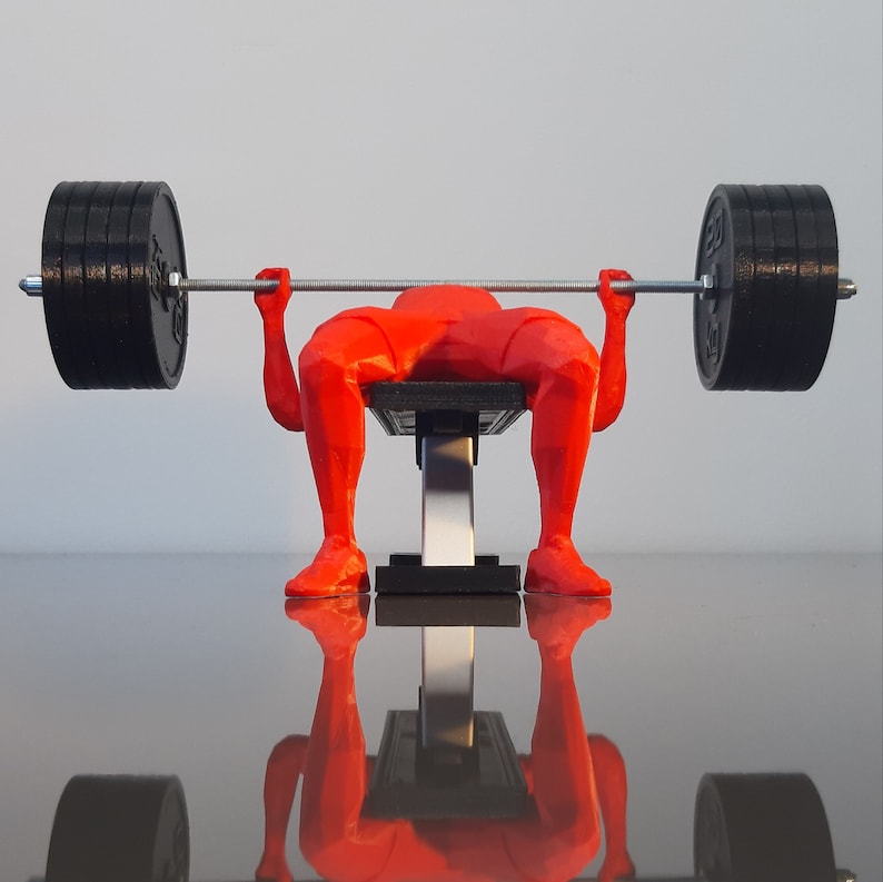 Bench Press Man SPACE MOTIVATOR Weightlifting Crossfit - Etsy