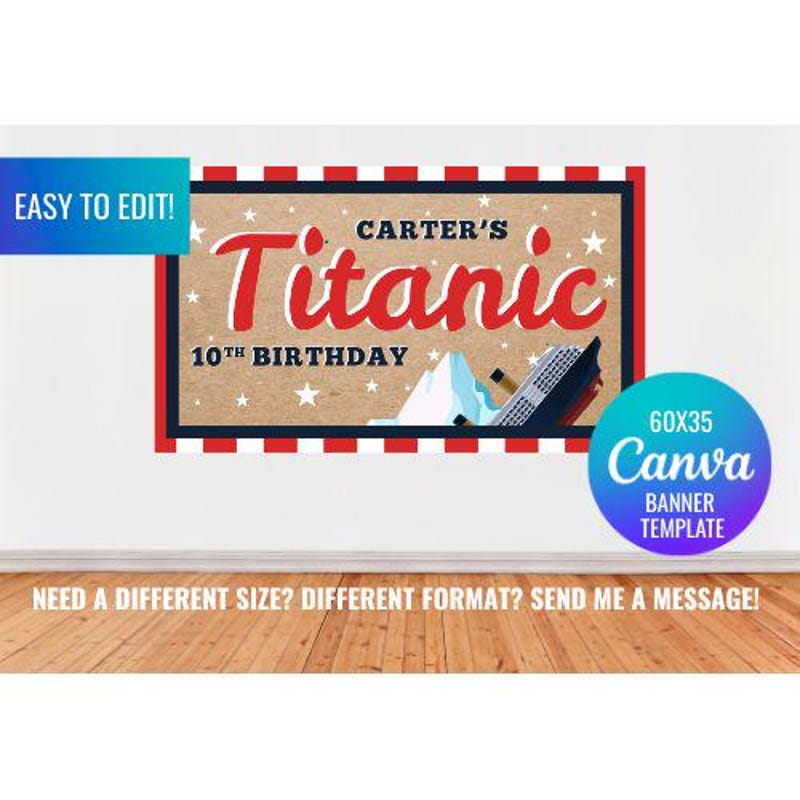 Titanic Birthday Banner - Etsy