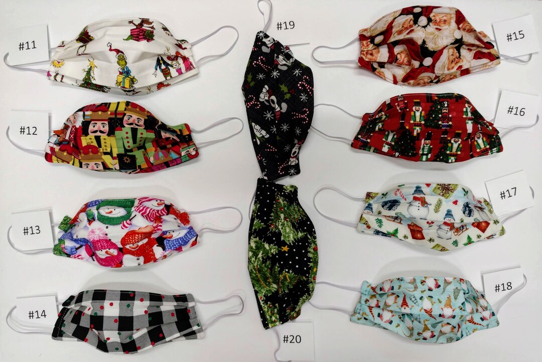 25 Handmade Christmas and Christmas Disney Face Masks, 2 Layers of ...