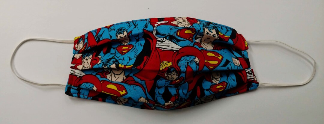 Handmade Marvel Comics Superman Face Masks 2 Layers Cotton - Etsy