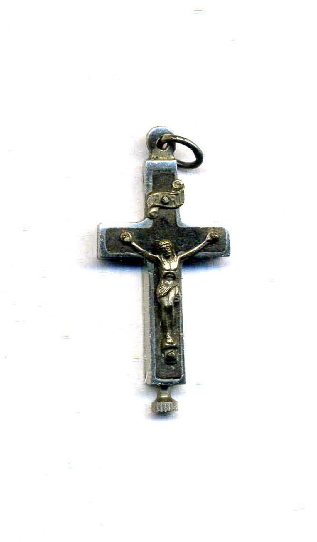 Crucifix Roman Catacombs Italy Wood Black Earth Relic Cross Opener ...