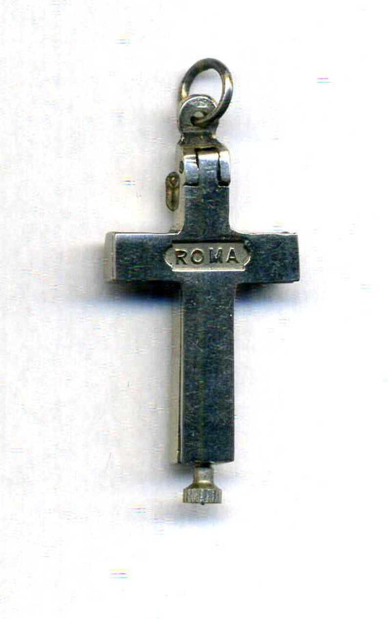 Crucifix Roman Catacombs Italy Wood Black Earth Relic Cross Opener ...