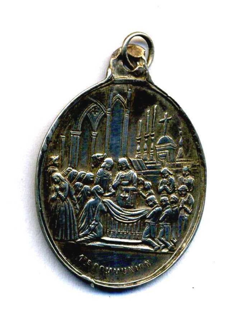 Sterling Silver Vintage Religious Medal 1st Communion - Etsy