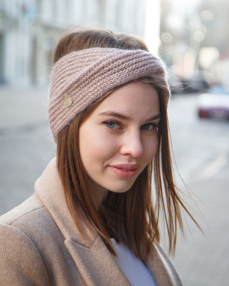 Cashmere Headband Knit Turban Ear Warmer Etsy