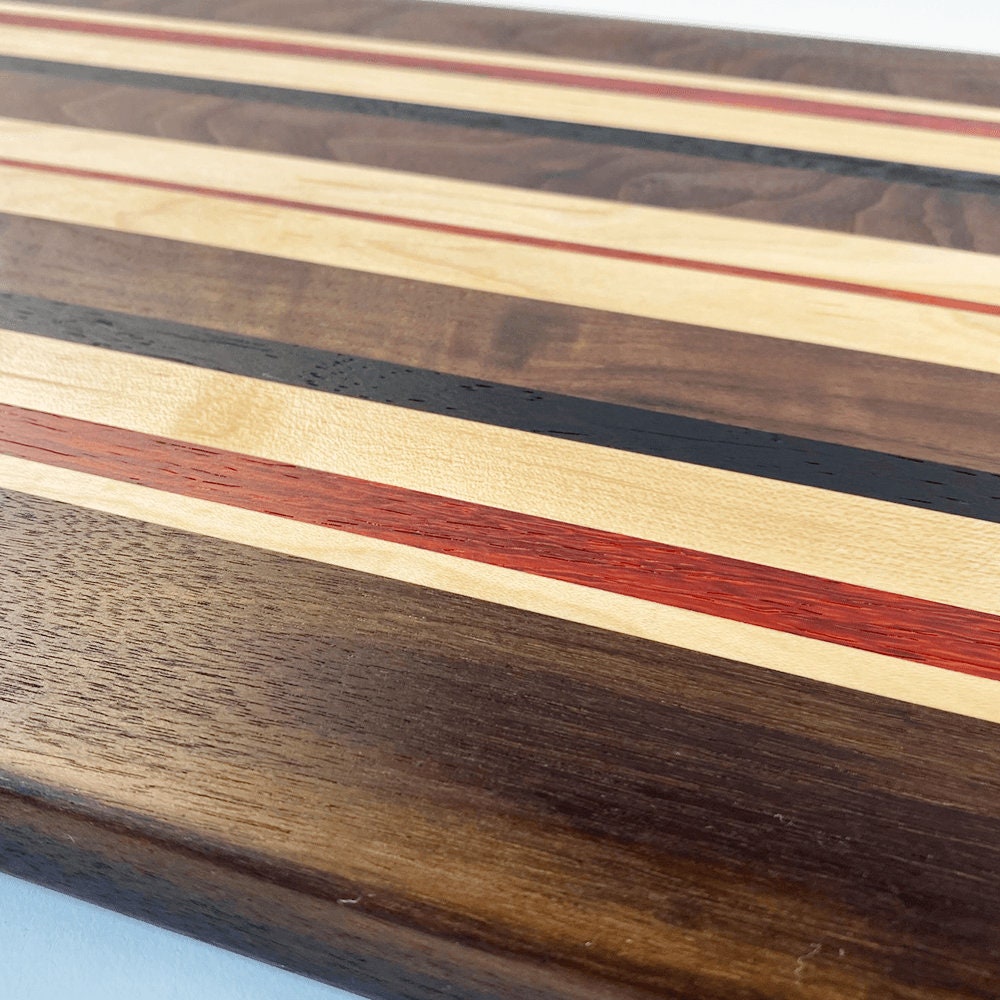 Ready to Ship! Black Walnut & Maple Edge Grain Cutting Board With ...