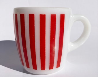 Red White Stripe Mug | Etsy