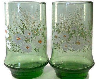 Vintage Libbey Glass With Daisy - Etsy