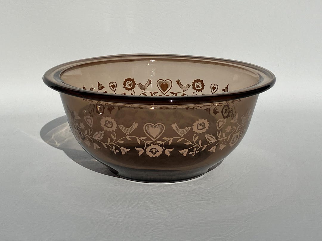 Vintage 1980's Pyrex Festive Harvest Mixing Bowl With Rim Retro Serving ...