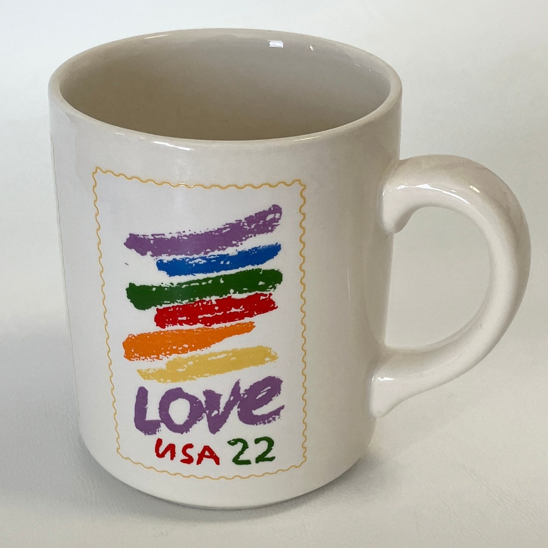 1980's USPS Love Mug With Rainbow Stamp Coffee Mug or Tea Cup With ...