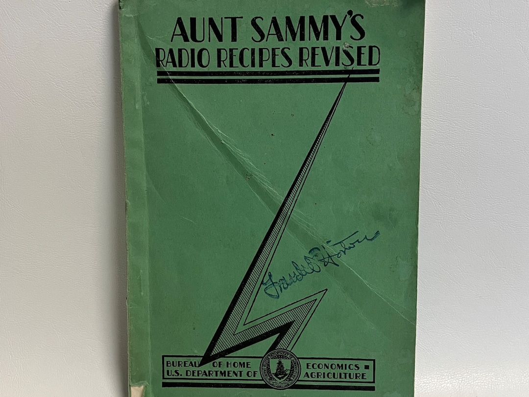 Vintage 1931 Aunt Sammy's Radio Recipes Revised Basic Cook Book by US ...