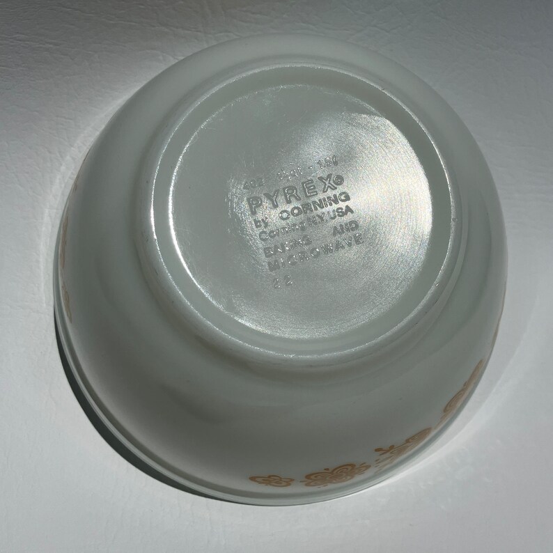 Vintage 1970's Pyrex Butterfly Gold Mixing Bowl Vintage Nesting Bowl ...