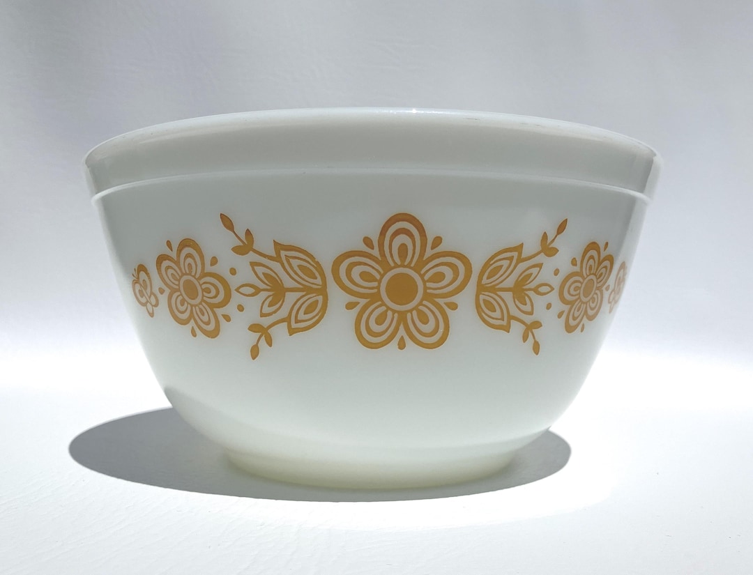 Vintage 1970's Pyrex Butterfly Gold Mixing Bowl Vintage Nesting Bowl ...