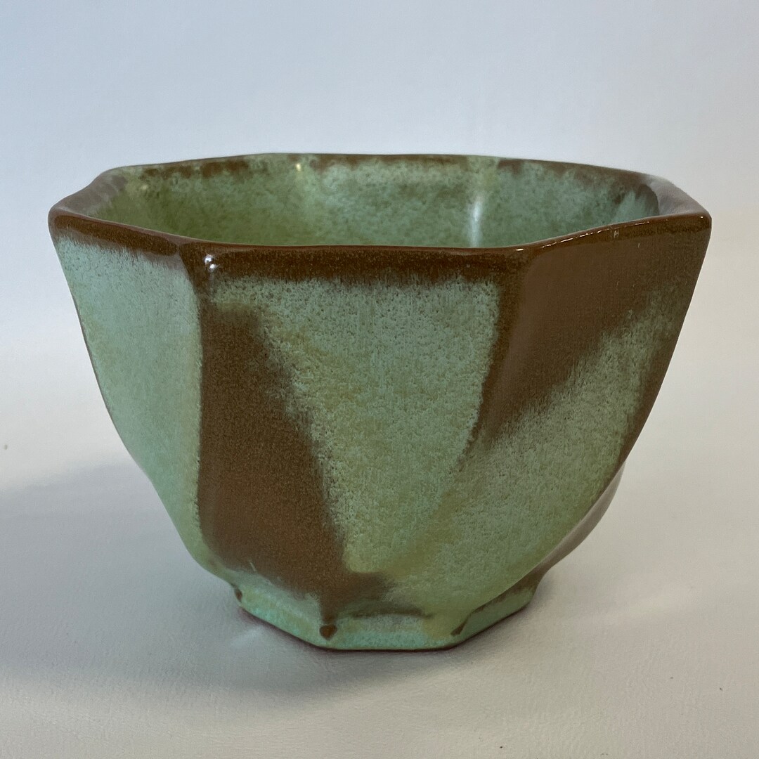 1980's Frankoma 178 Swirl Planter in Prairie Green Glaze - Etsy