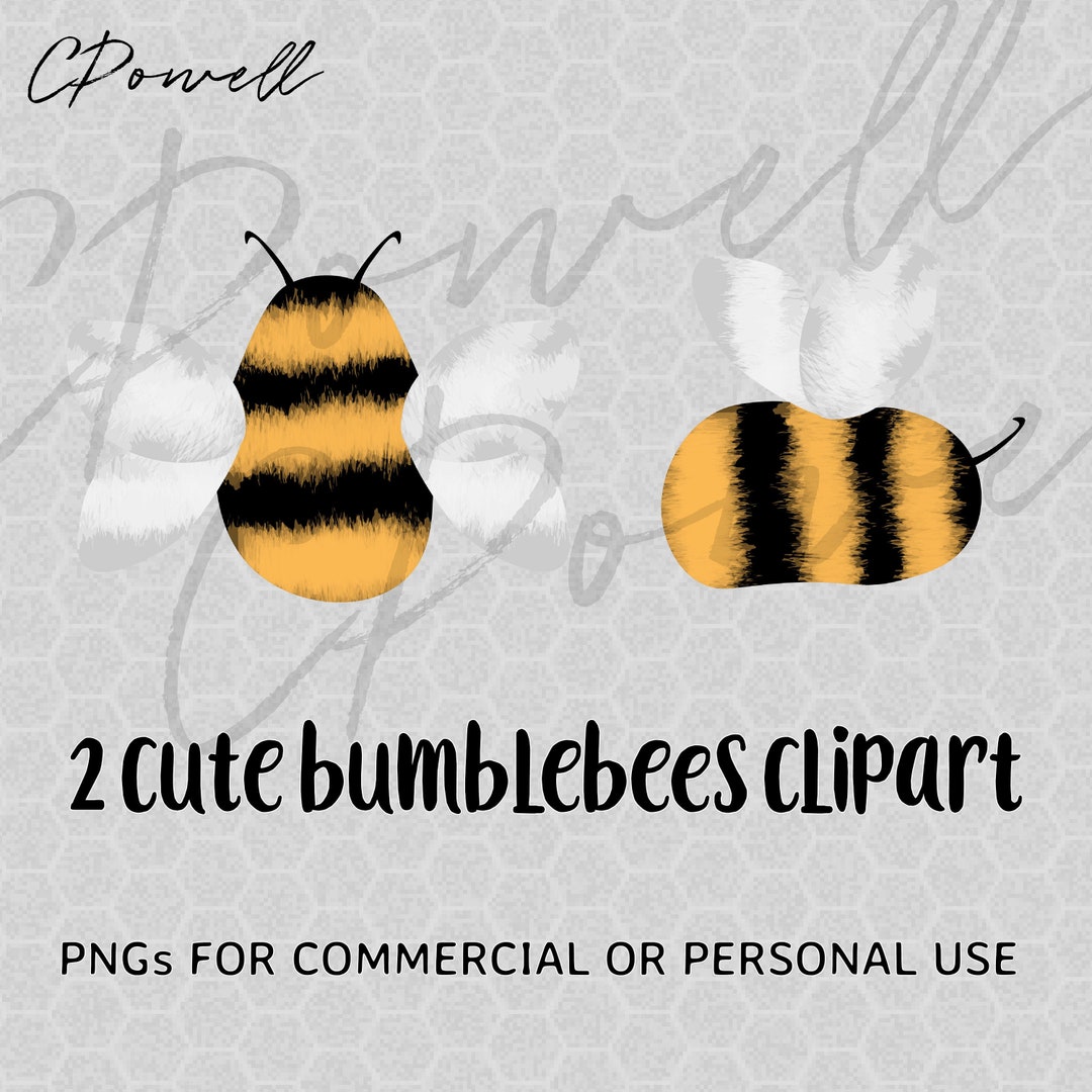 Hand-drawn Bumblebee Clipart, PNG Digital Download (commercial Use) - Etsy