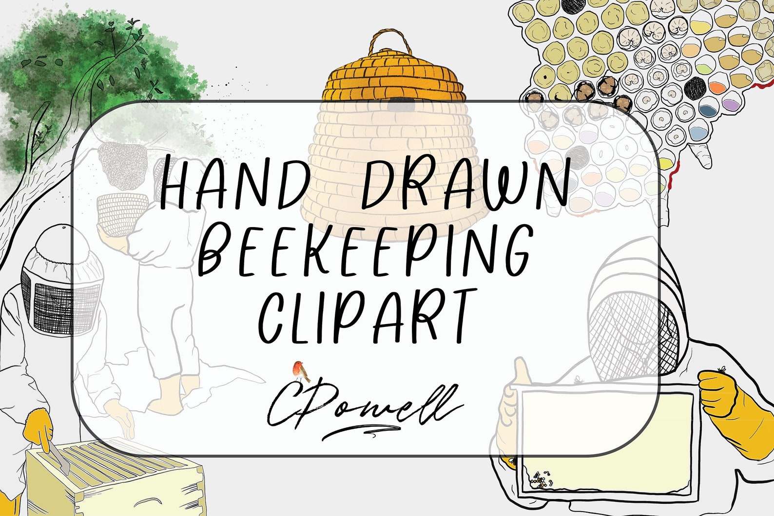 Educational Beekeeping Clipart - Bees, Honeybee, Beekeeping, Beekeeper ...