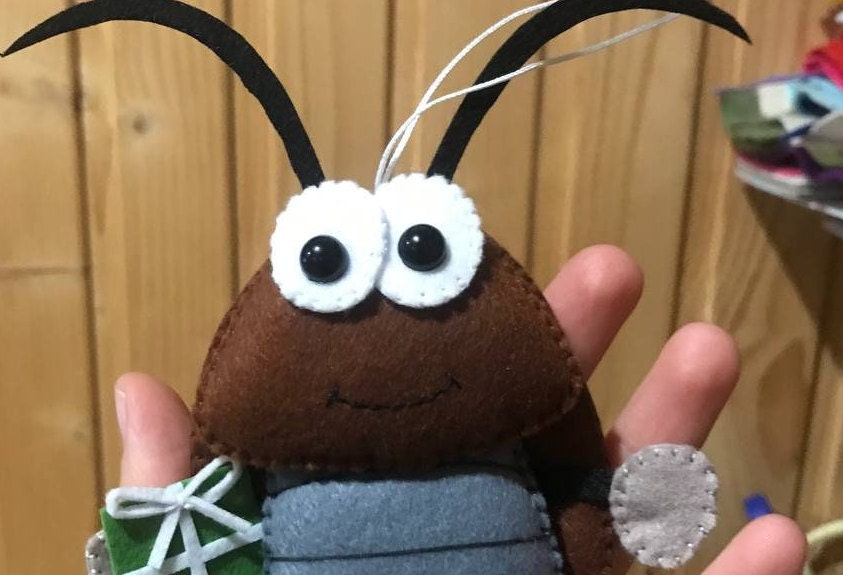 Cockroach Figure, Insec Felt Toy, Bugs Felt Figure, Insect Animal Felt ...