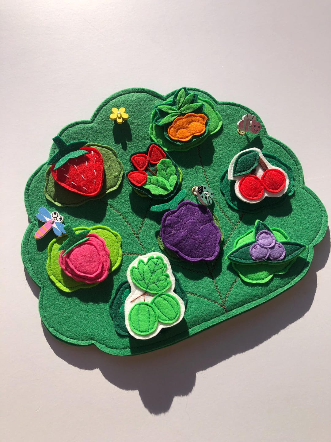 Montessori Felt Quiet Fruit Tree, Toddler Plush Buttoning Game, Flannel ...