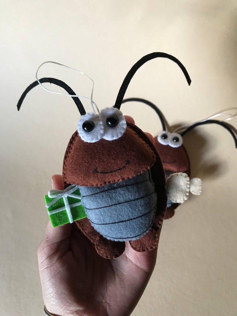 Cockroach Figure, Insec Felt Toy, Bugs Felt Figure, Insect Animal Felt ...
