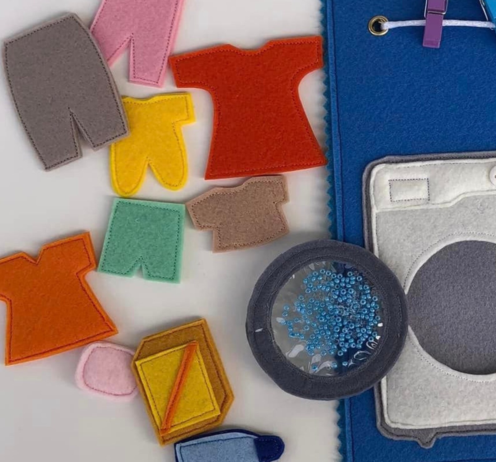 Felt Washing Machine Matching Game, Felt Book Busy Page, Laundry Room ...