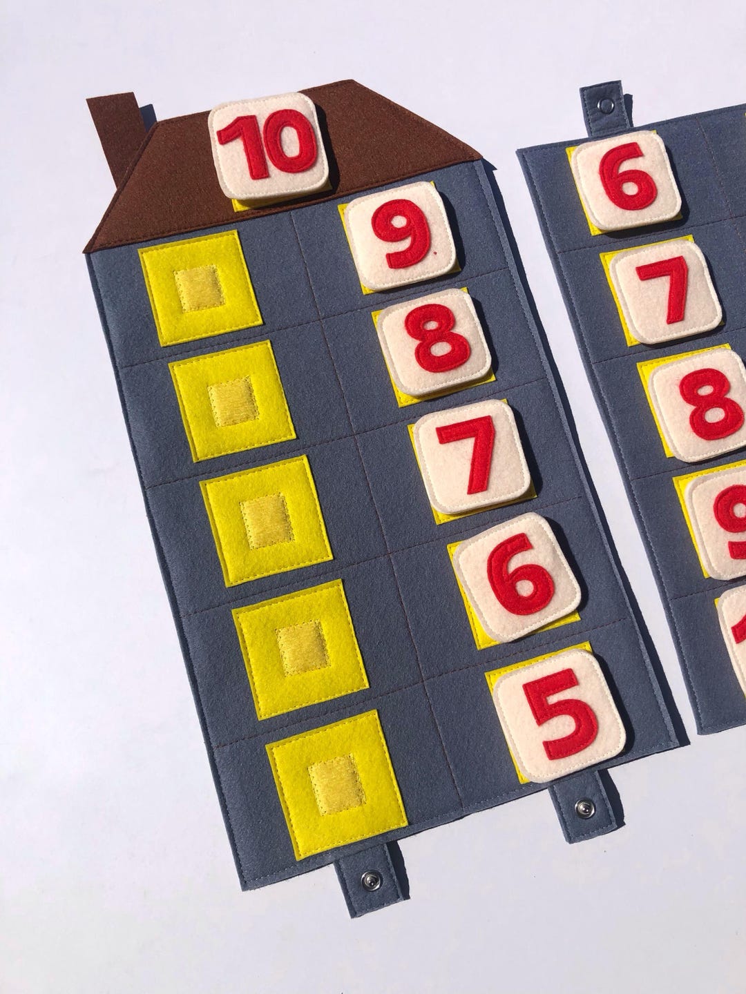 Counting Quiet Book Page, Number Match Activity, Educational Toy ...