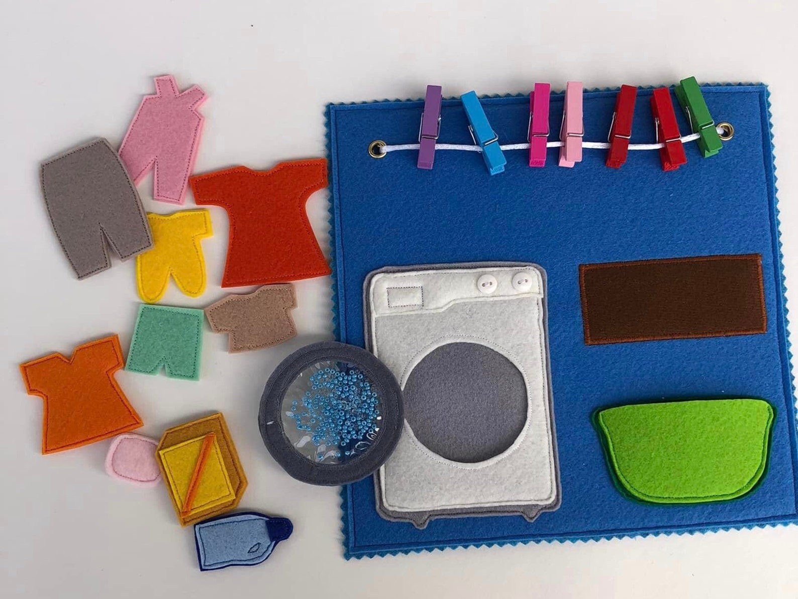 Felt Washing Machine Matching Game, Felt Book Busy Page, Laundry Room ...