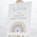 Boho Rainbow Welcome Sign, Rainbow Yard Sign, Rainbow Birthday Banner ...