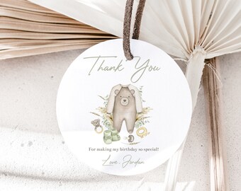 Editable Wildflower Party Favor Tag Boho Wildflower Party - Etsy