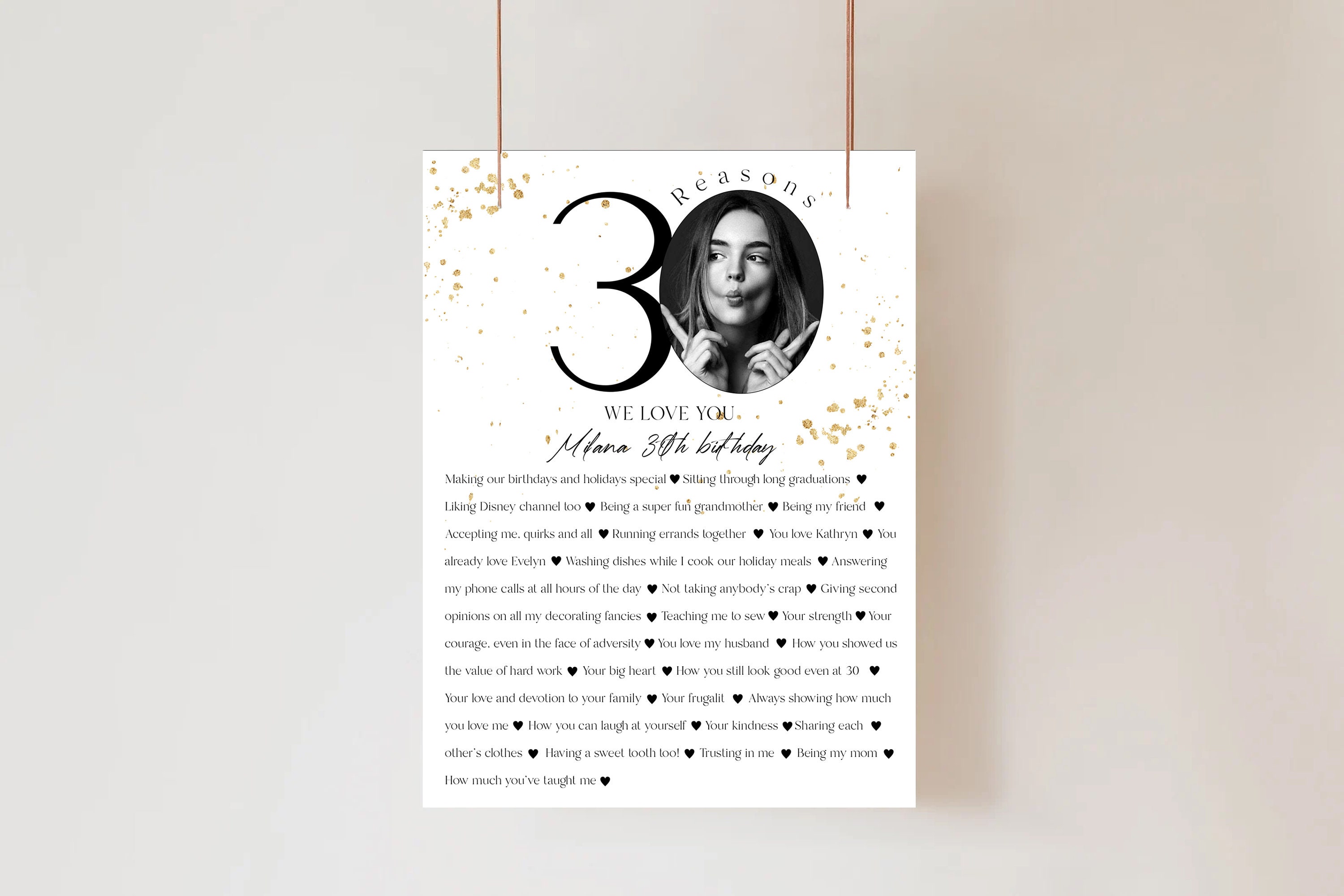 30 Things We Love About You Printable Banner Editable 30th Anniversary ...