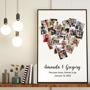 Custom Heart Photo Collage, Valentine's Day Gift, Birthday Gift, Gift ...