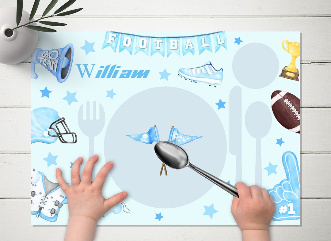 Football Montessori Placemat Printable Personalised Child Tablemat ...
