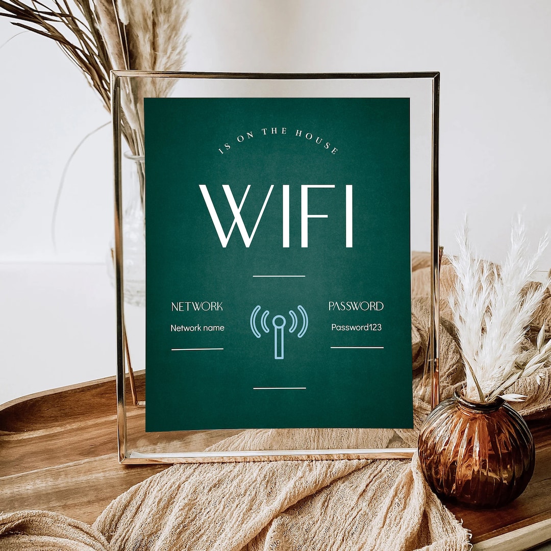 Wifi Password Sign Internet Connect Sign for Guests - Etsy