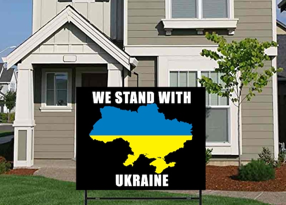 We Stand With Ukraine Sign, Ukraine Yard Sign, Digital Download by ...