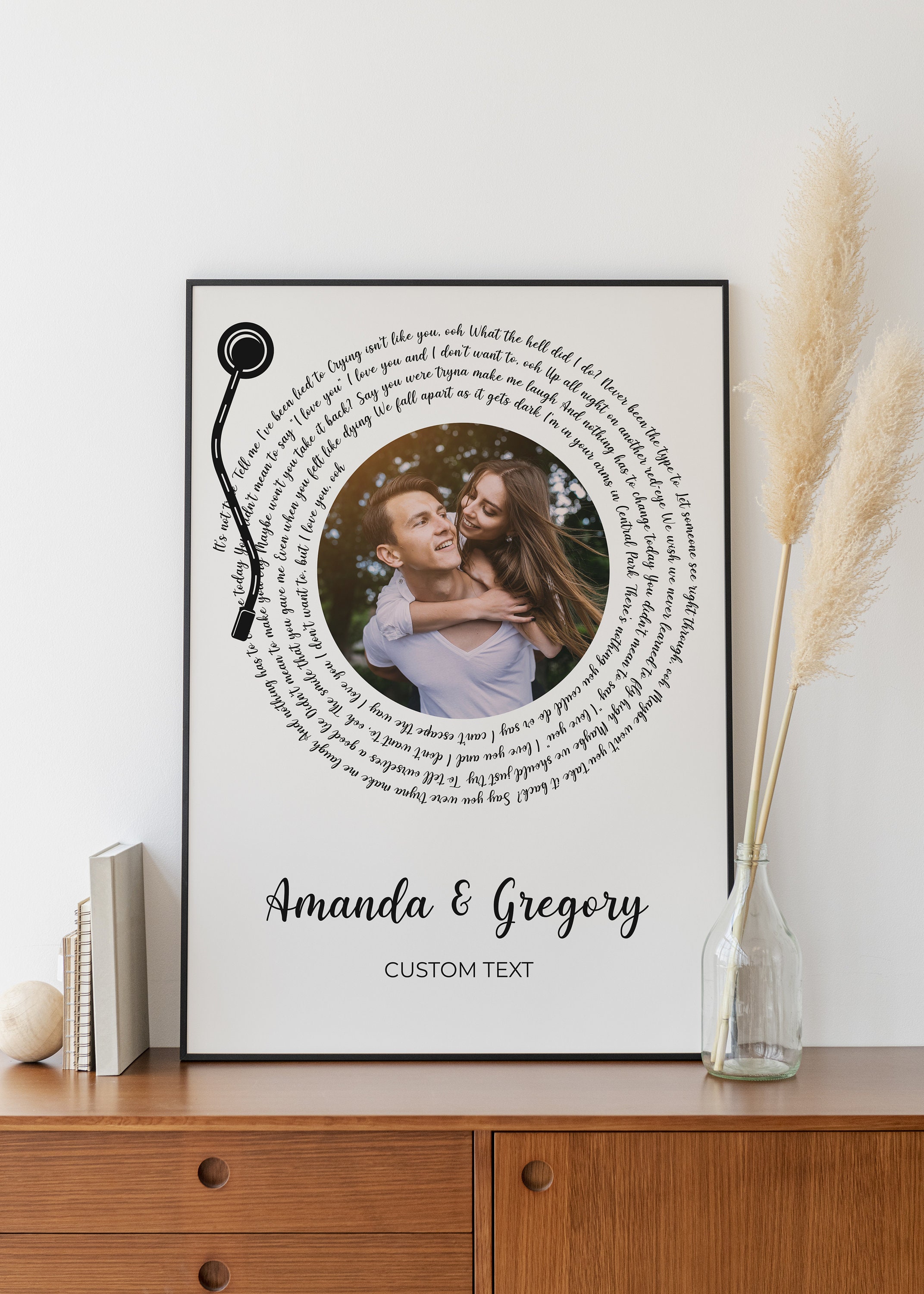 Vinyl Record Song Lyrics With Photo Wedding Song Lyrics Best - Etsy