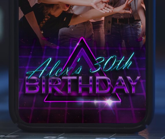 80s Stylish Birthday Snapchat Filter, Snapchat Geofilter for Men, 90's ...