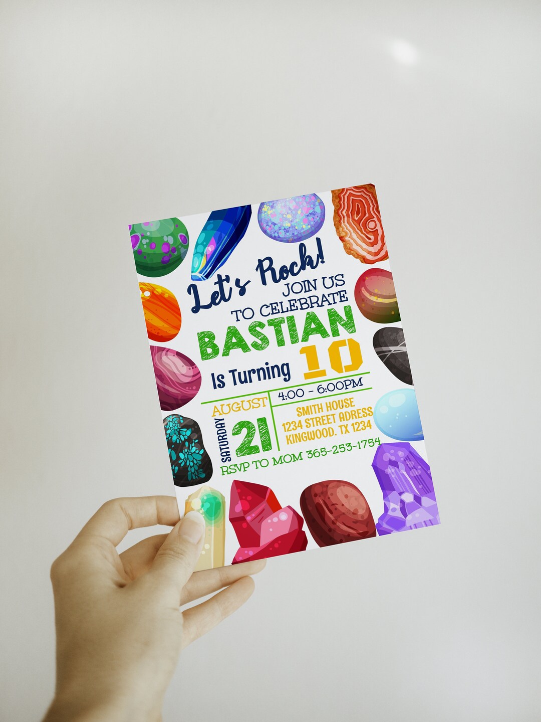 Geology Birthday Invitations, Mining Invite, Rock Hunt Mining Birthday ...