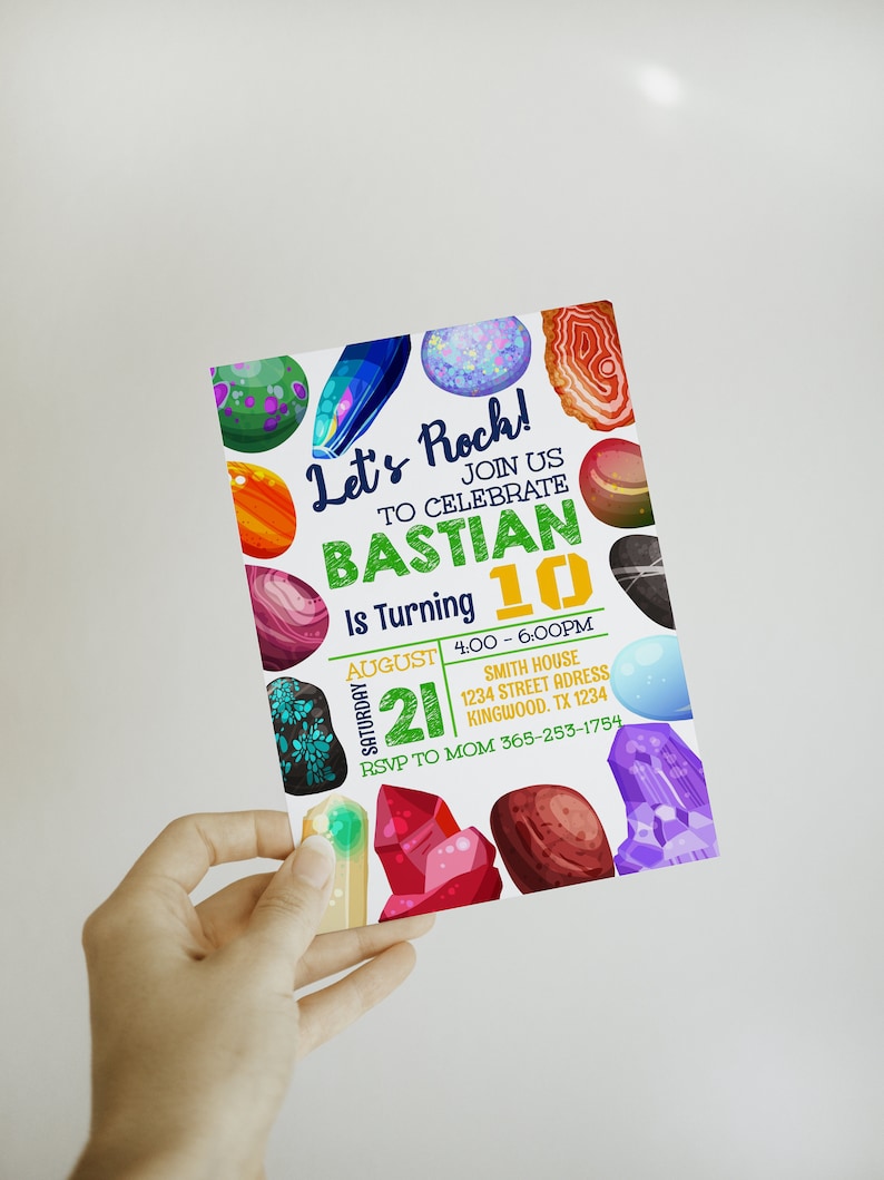 Geology Birthday Invitations Mining Invite Rock Hunt Mining - Etsy