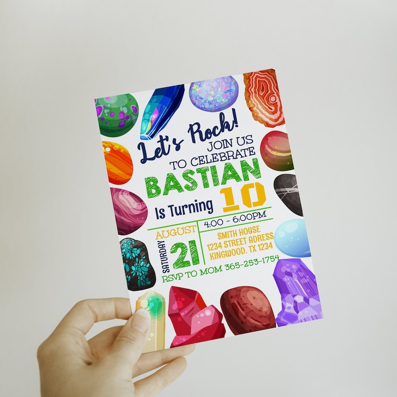 Geode Invitation - Etsy